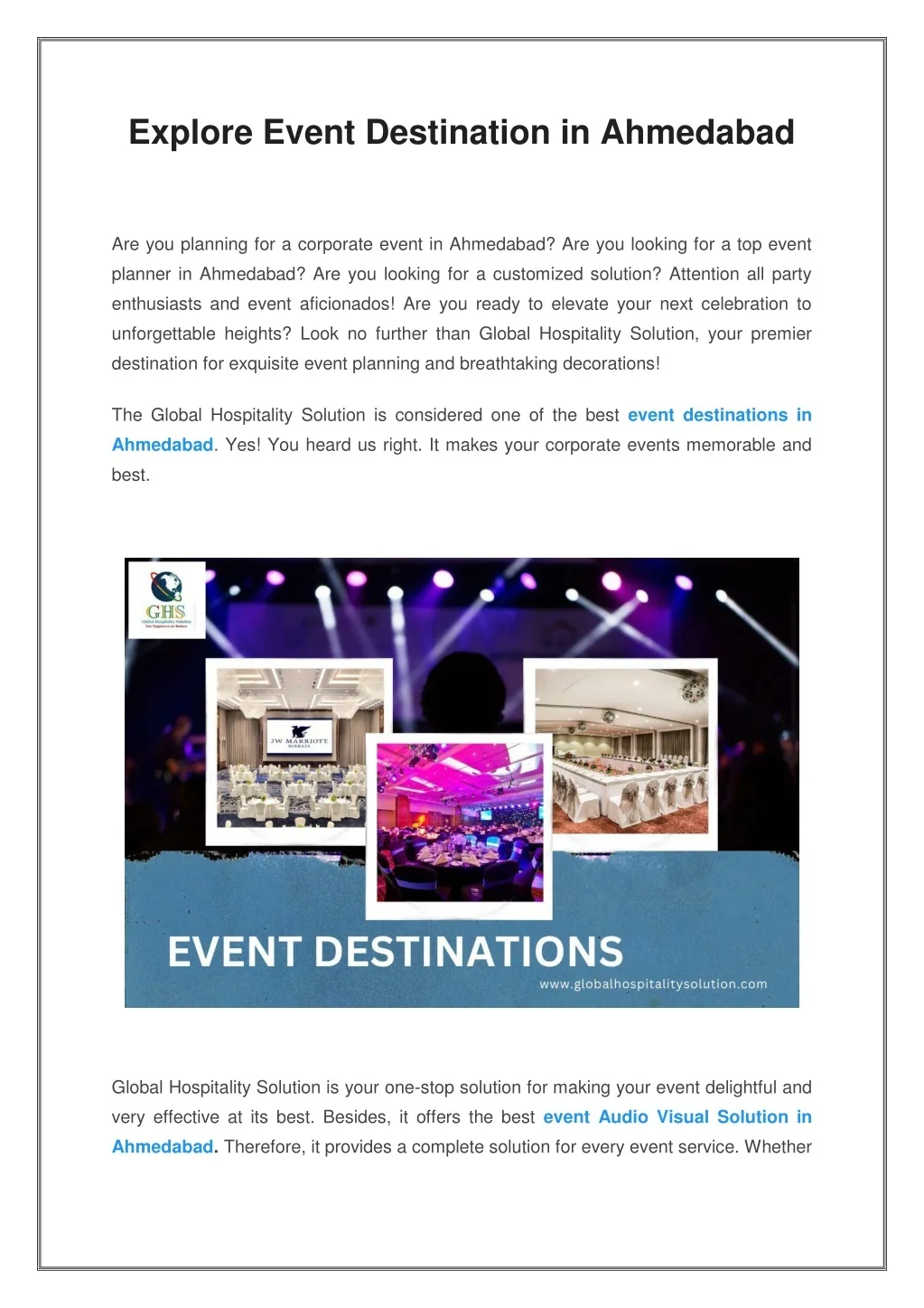 PPT - Explore Event Destination in Ahmedabad PowerPoint Presentation ...