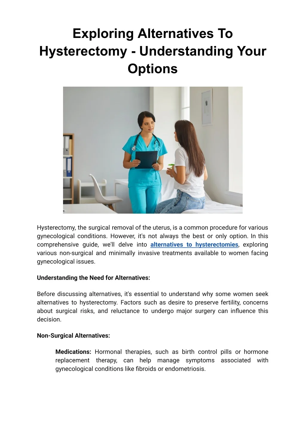 PPT - Exploring Alternatives To Hysterectomy - Understanding Your ...