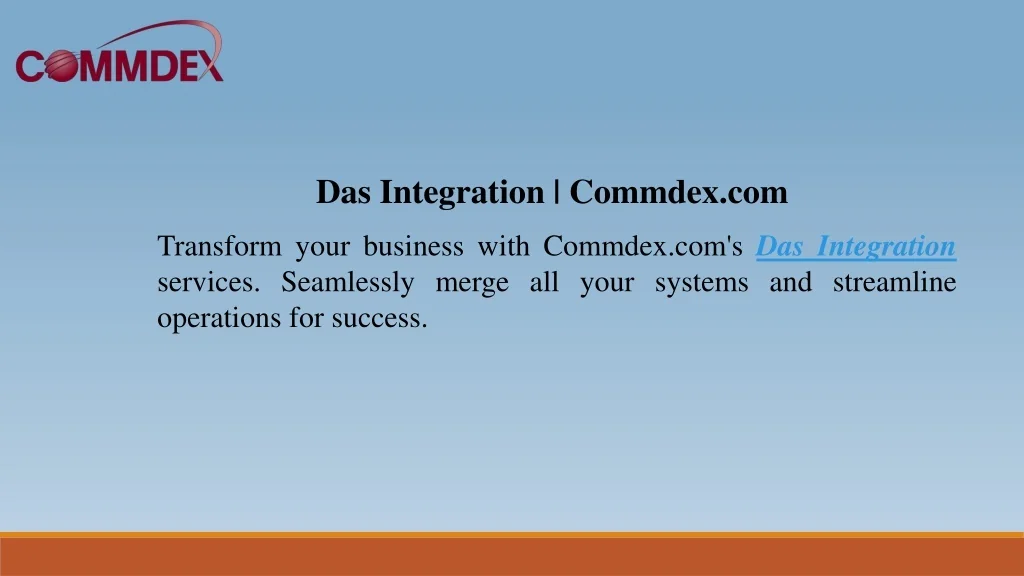 PPT - Das Integration Commdex.com PowerPoint Presentation, free ...