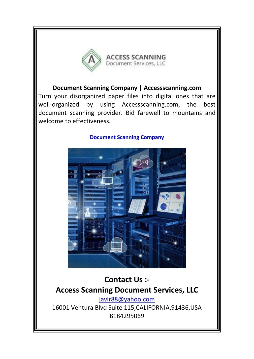 PPT - Document Scanning Company Accessscanning.com PowerPoint ...