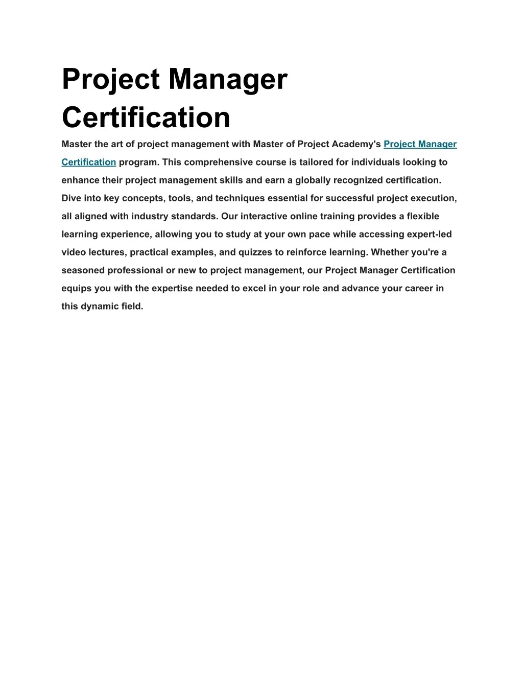 PPT - Project Manager Certification PowerPoint Presentation, free ...