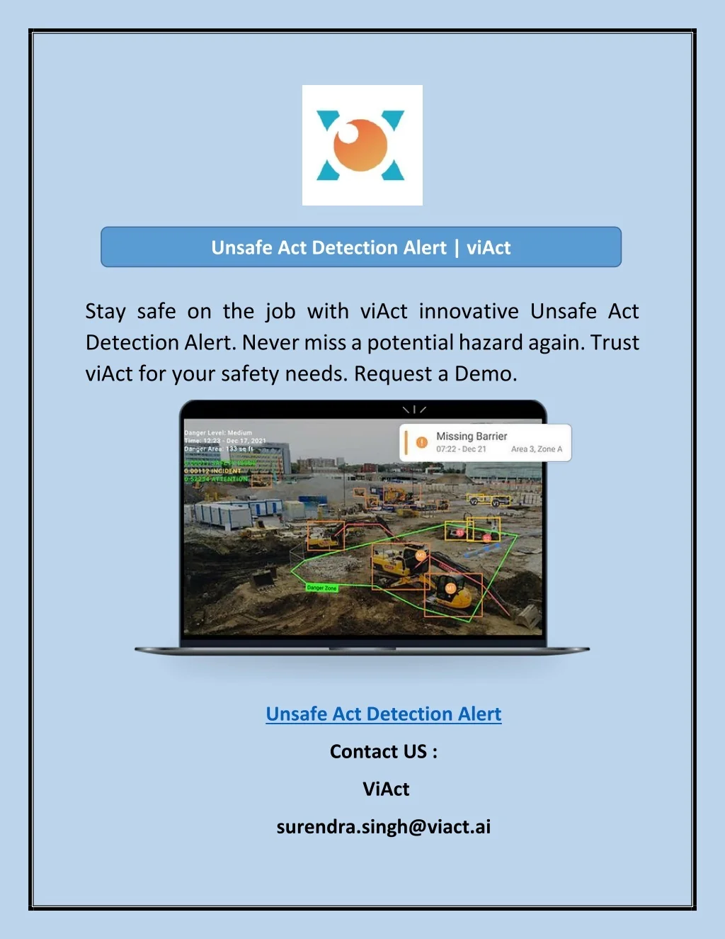 PPT - Unsafe Act Detection Alert | viAct PowerPoint Presentation, free ...