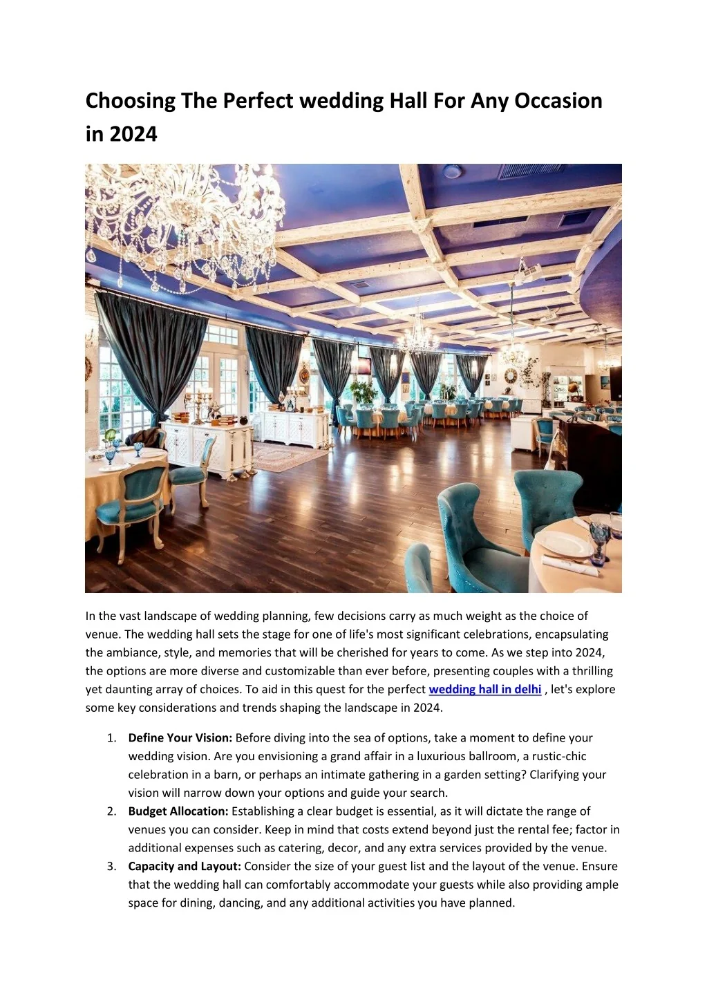 PPT - Choosing The Perfect wedding Hall For Any Occasion in 2024 ...
