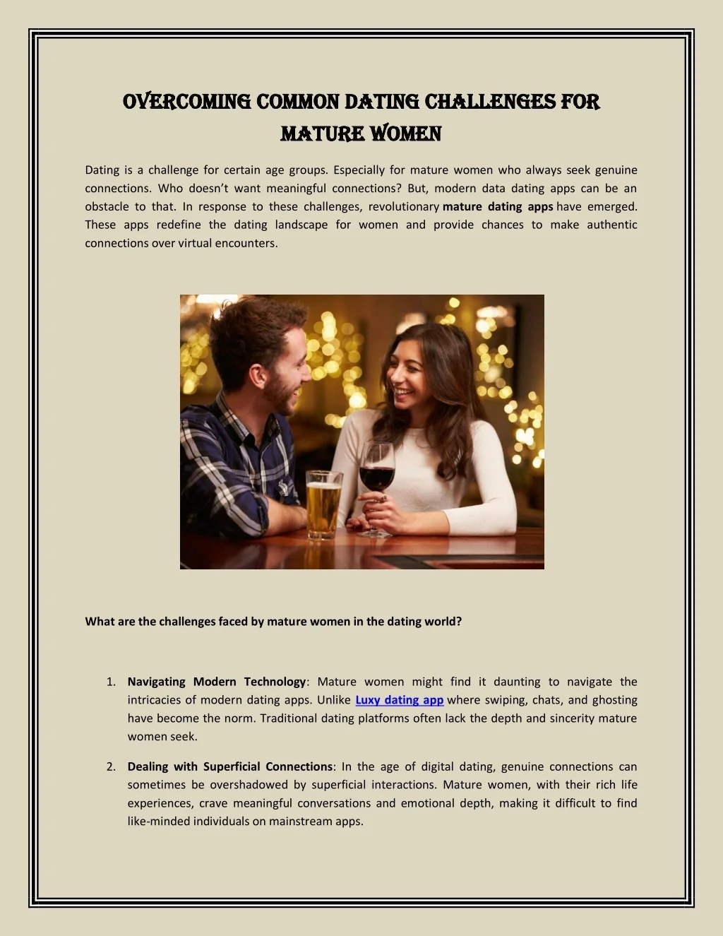 PPT - Overcoming common dating challenges for mature women PowerPoint ...