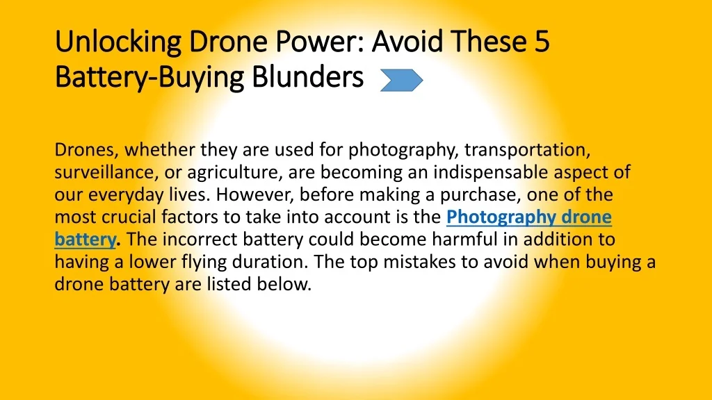 PPT - Unlocking Drone Power Avoid These 5 Battery-Buying Blunders ...