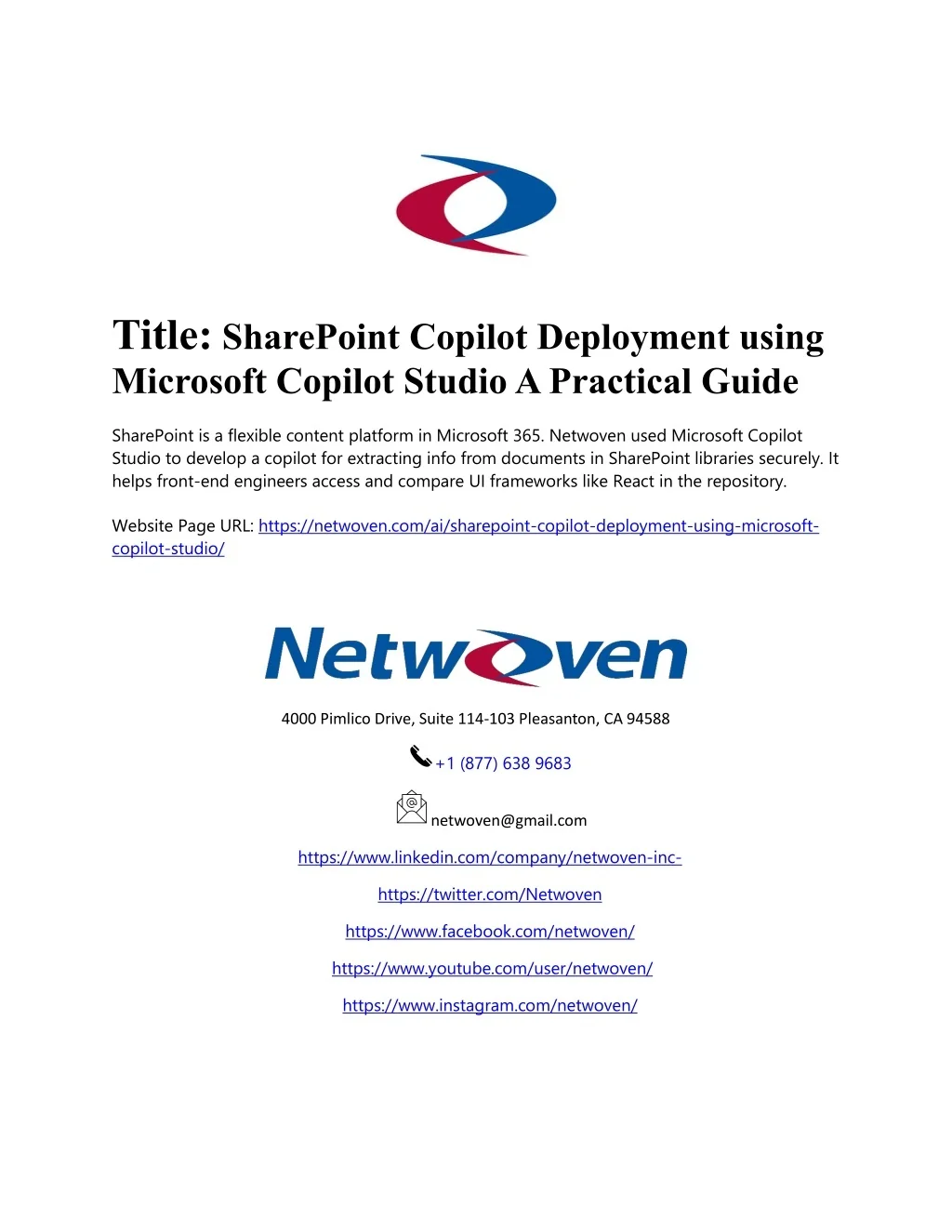 PPT - SharePoint Copilot Deployment using Microsoft Copilot Studio - A ...