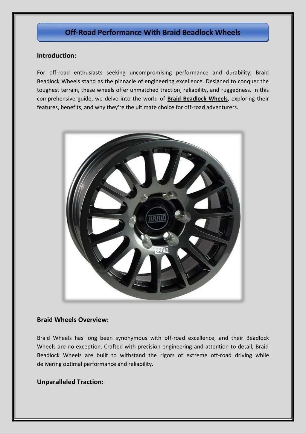 PPT - Off-Road Performance With Braid Beadlock Wheels (1) PowerPoint ...