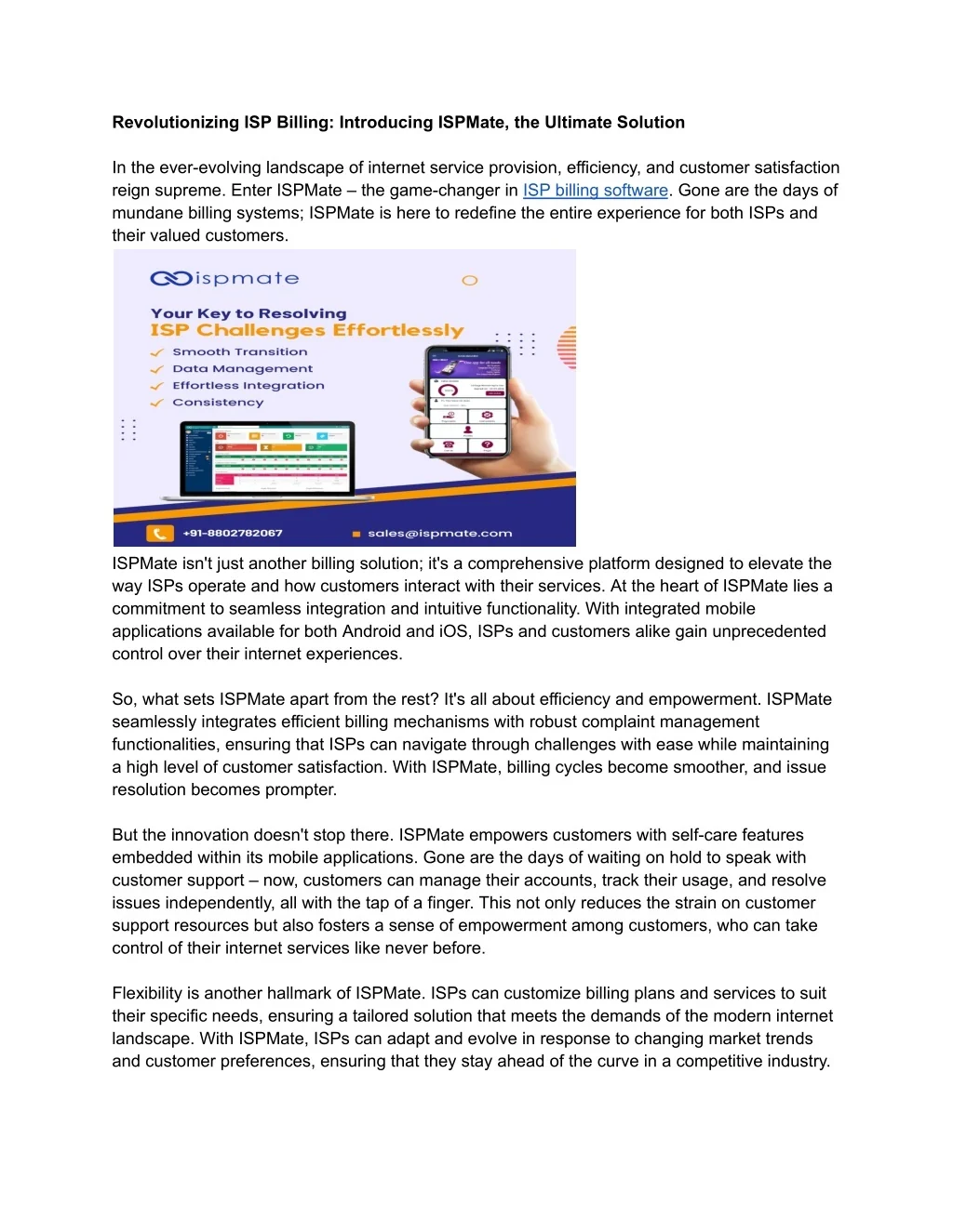PPT - Revolutionizing ISP Billing_ Introducing ISPMate, the Ultimate ...