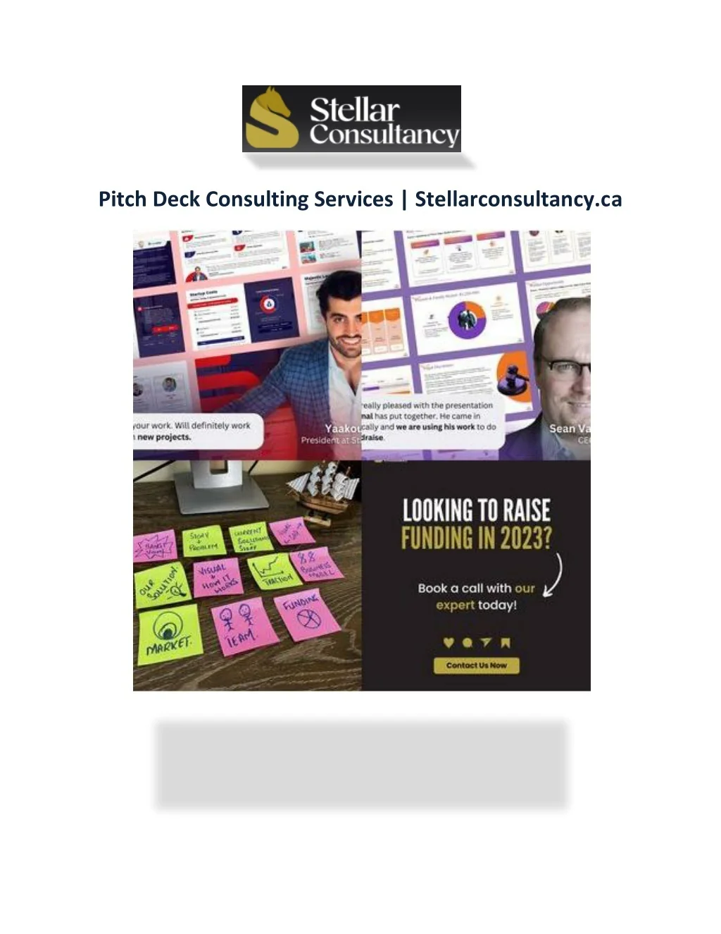 PPT - Pitch Deck Consulting Services | Stellarconsultancy.ca PowerPoint Presentation - ID:13070859