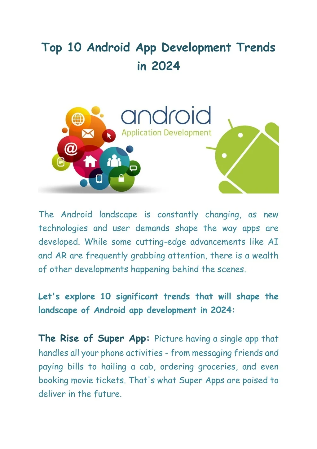 PPT - Top 10 Android App Development Trends in 2024 PowerPoint Presentation - ID:13071469