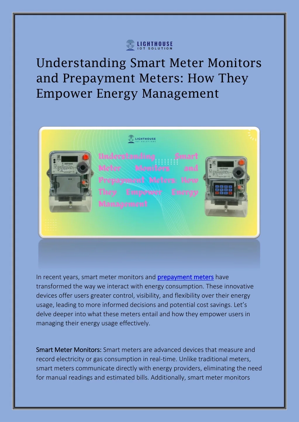 PPT - Understanding Smart Meter Monitors and Prepayment Meters How They Empower Energy ...