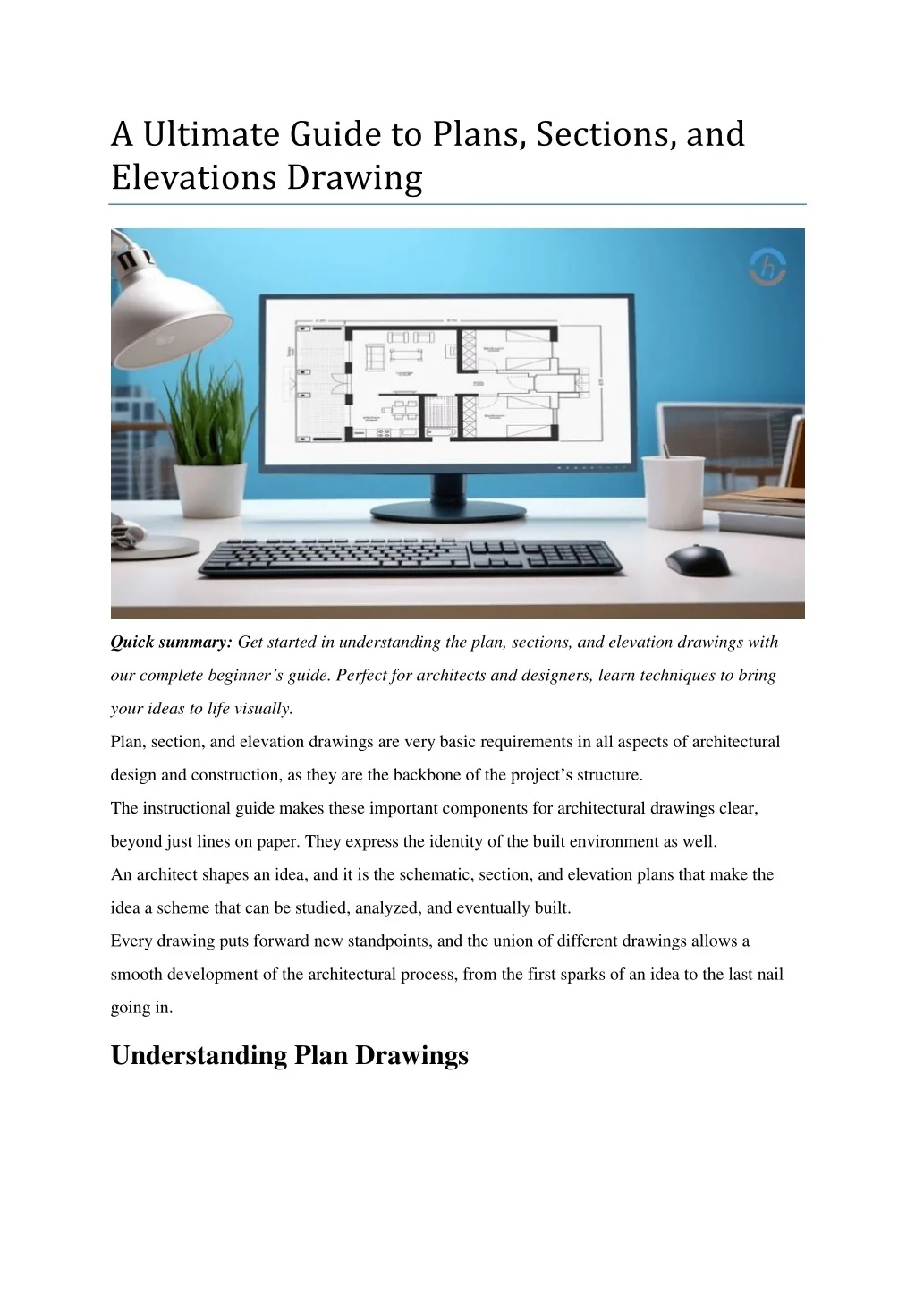 PPT - A Ultimate Guide to Plans, Sections, and Elevations Drawing ...