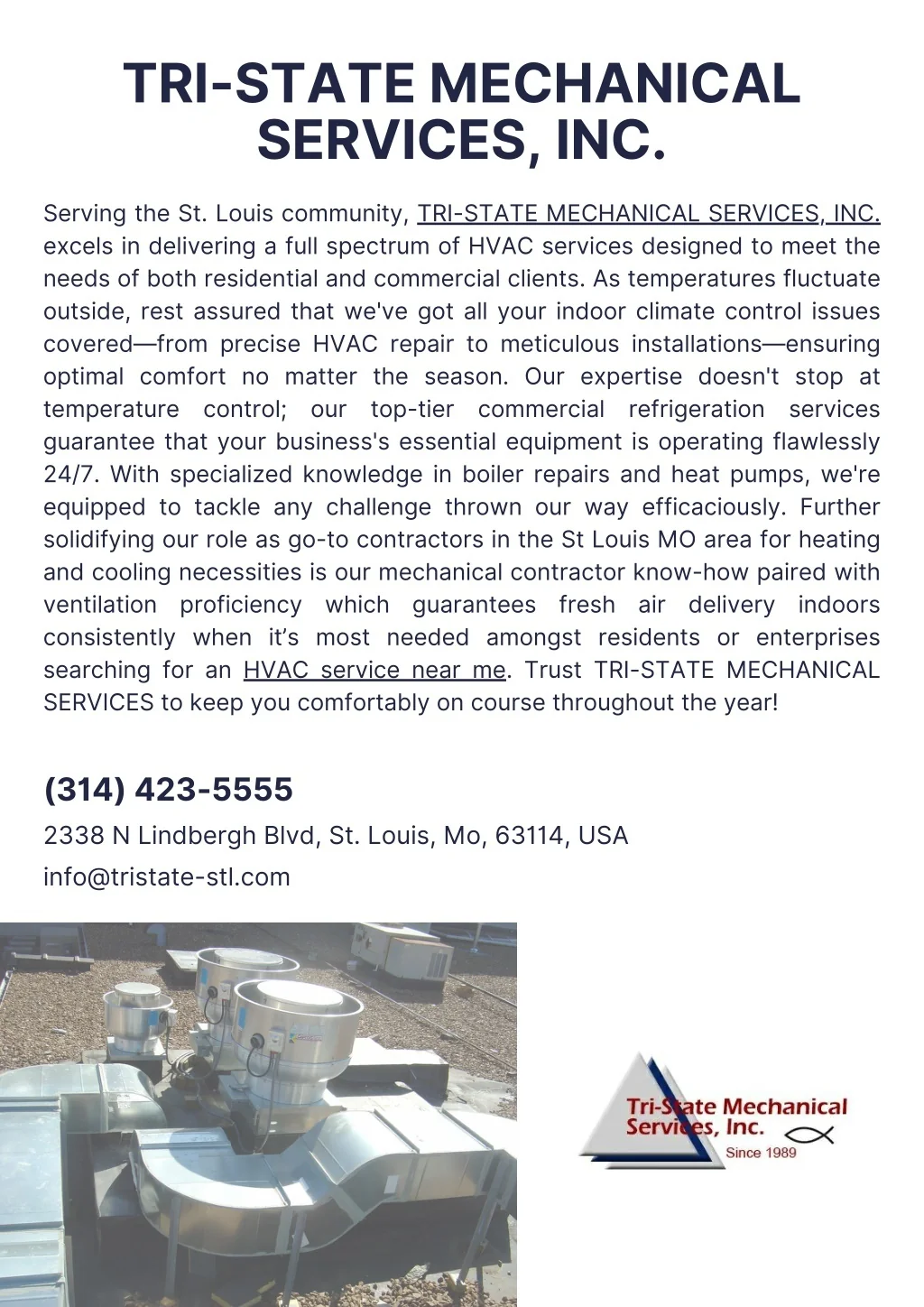PPT - TRI-STATE MECHANICAL SERVICES, INC. PowerPoint Presentation, free ...