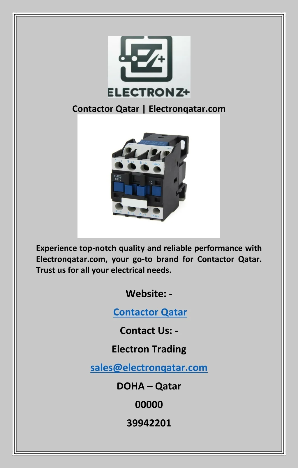 PPT - Contactor Qatar Electronqatar PowerPoint Presentation, free download - ID:13088571