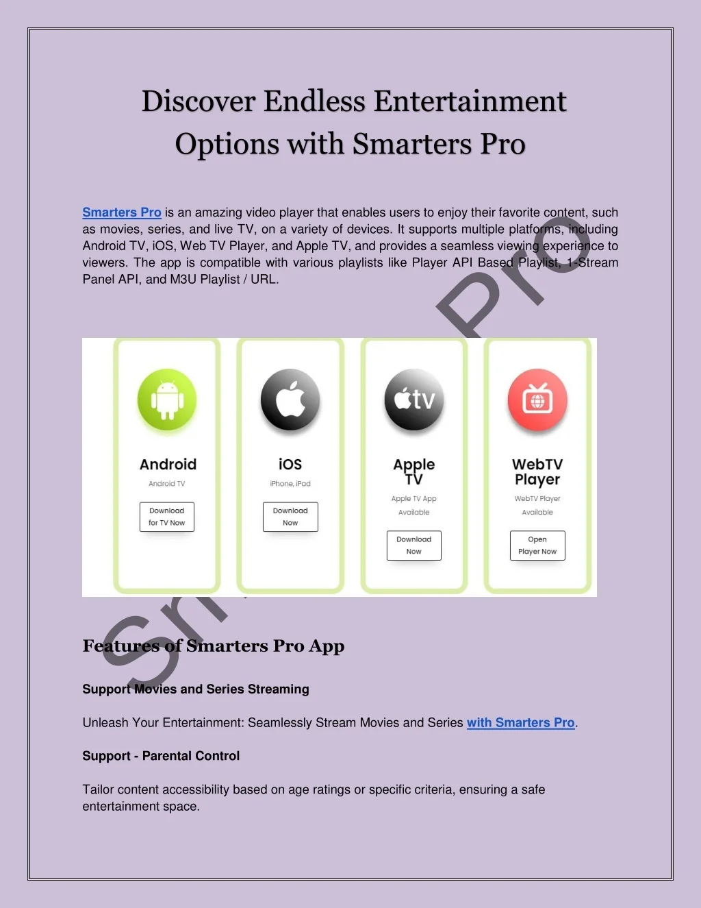 PPT - Discover Endless Entertainment Options with Smarters Pro ...