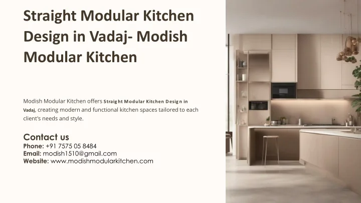PPT - Straight Modular Kitchen Design in Vadaj, Best Straight Modular ...