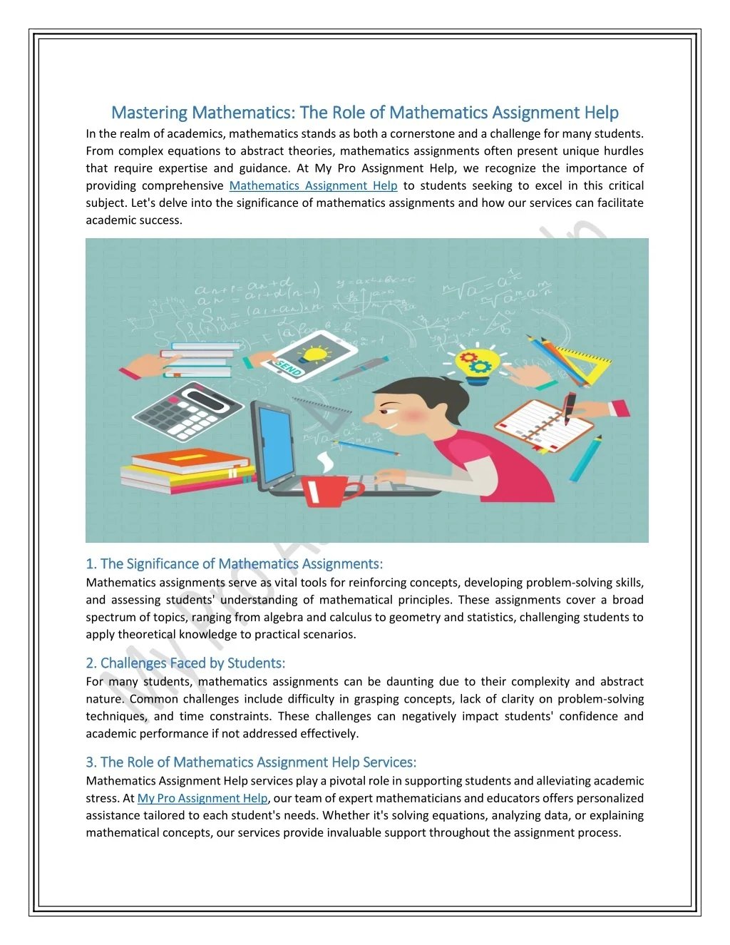 PPT - Mastering Mathematics The Role of Mathematics Assignment Help ...