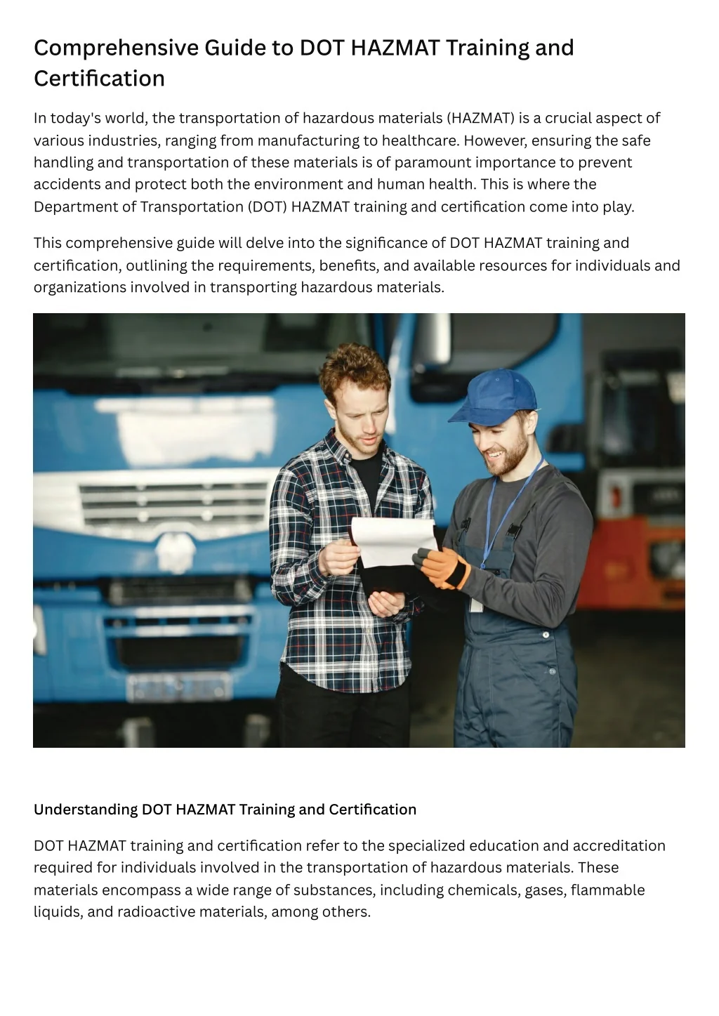 PPT - Comprehensive Guide to DOT HAZMAT Training and Certification ...