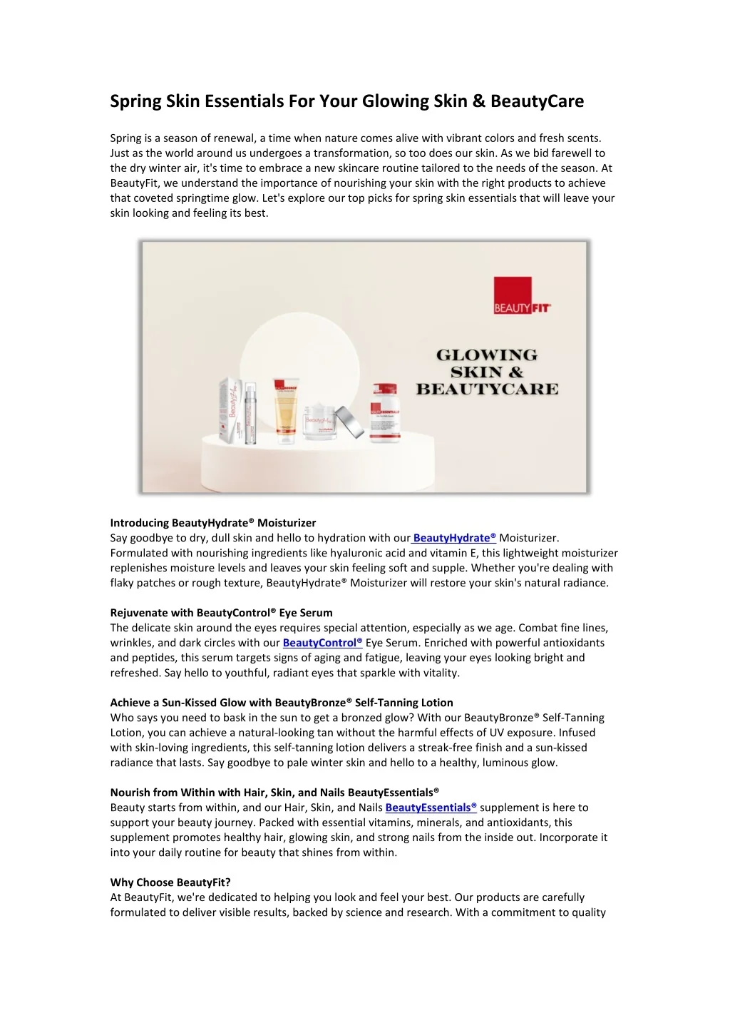 PPT - Spring Skin Essentials For Your Glowing Skin - BeautyCare ...