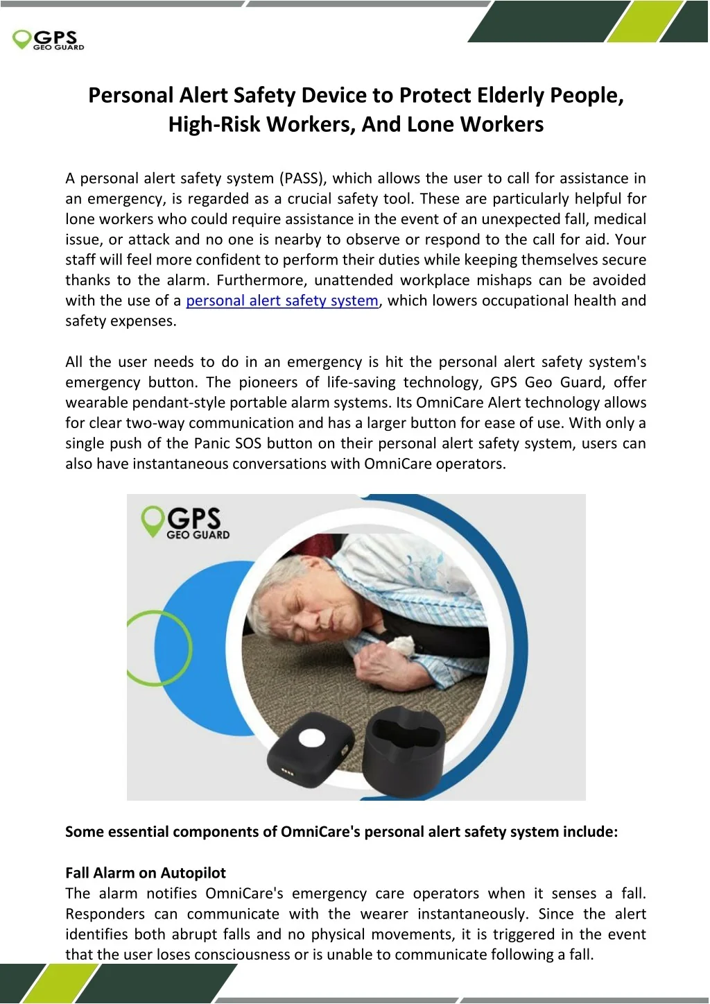 PPT - Personal Alert Safety Device to Protect Elderly People PowerPoint ...