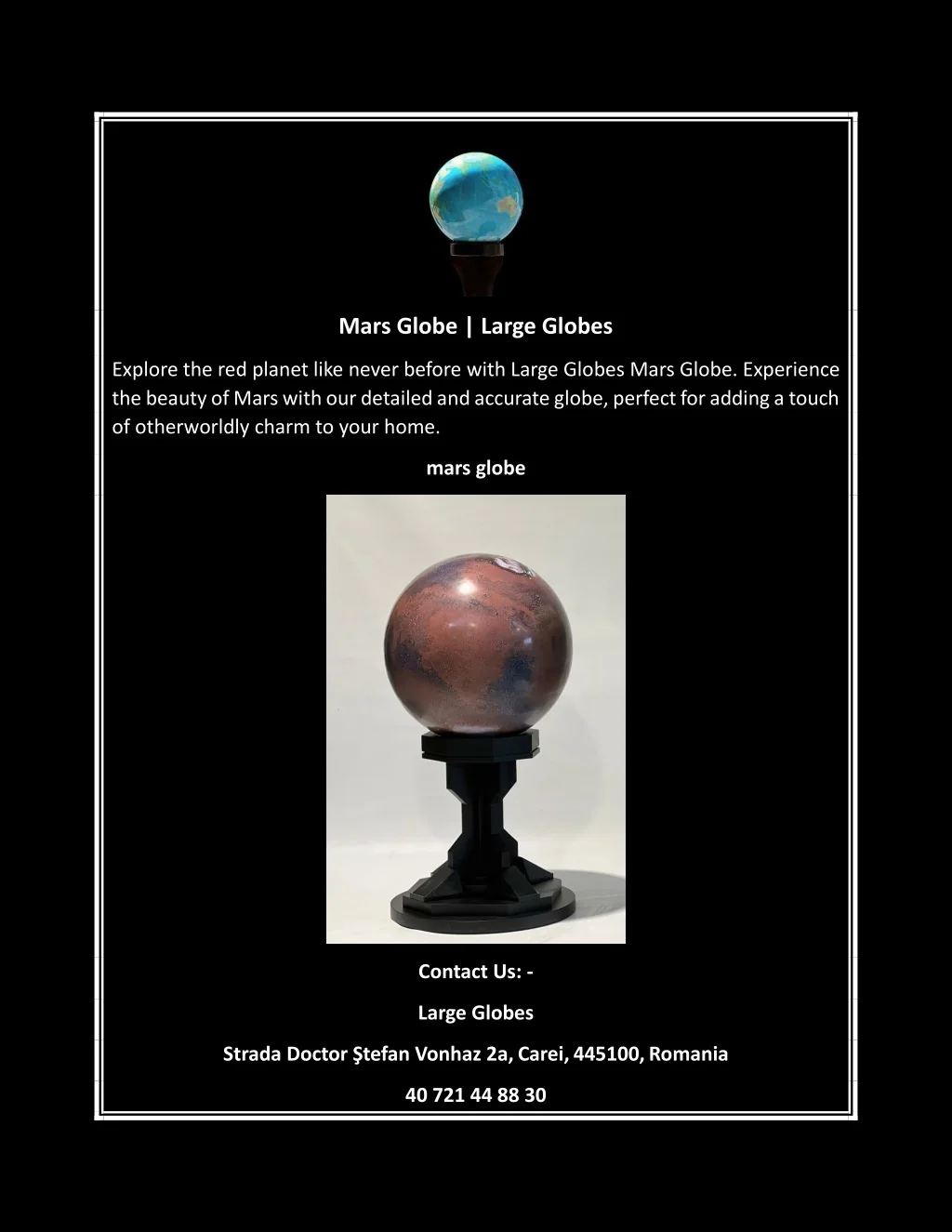 PPT - Mars Globe | Large Globes PowerPoint Presentation, free download - ID:13110883