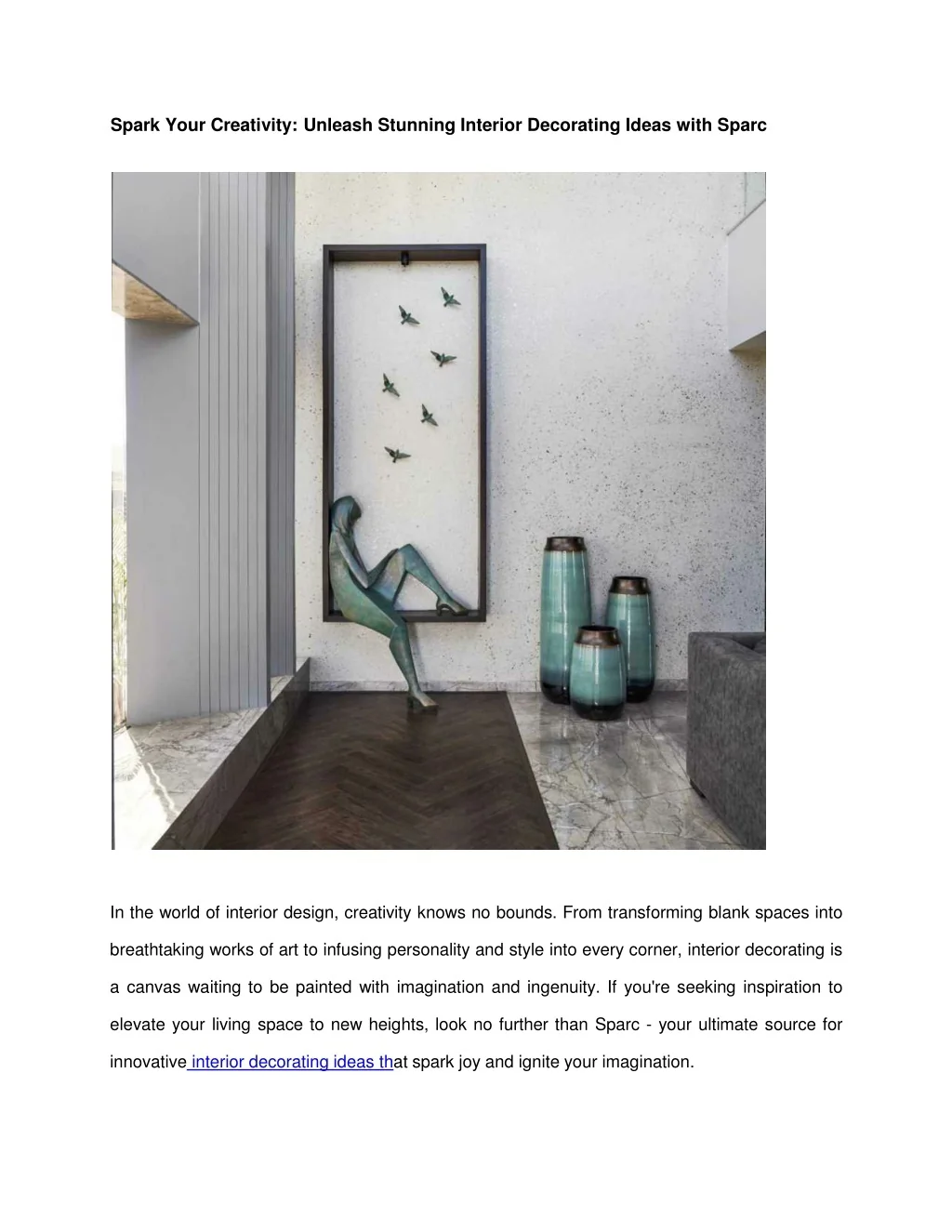 PPT - Spark Your Creativity: Unleash Stunning Interior Decorating Ideas ...