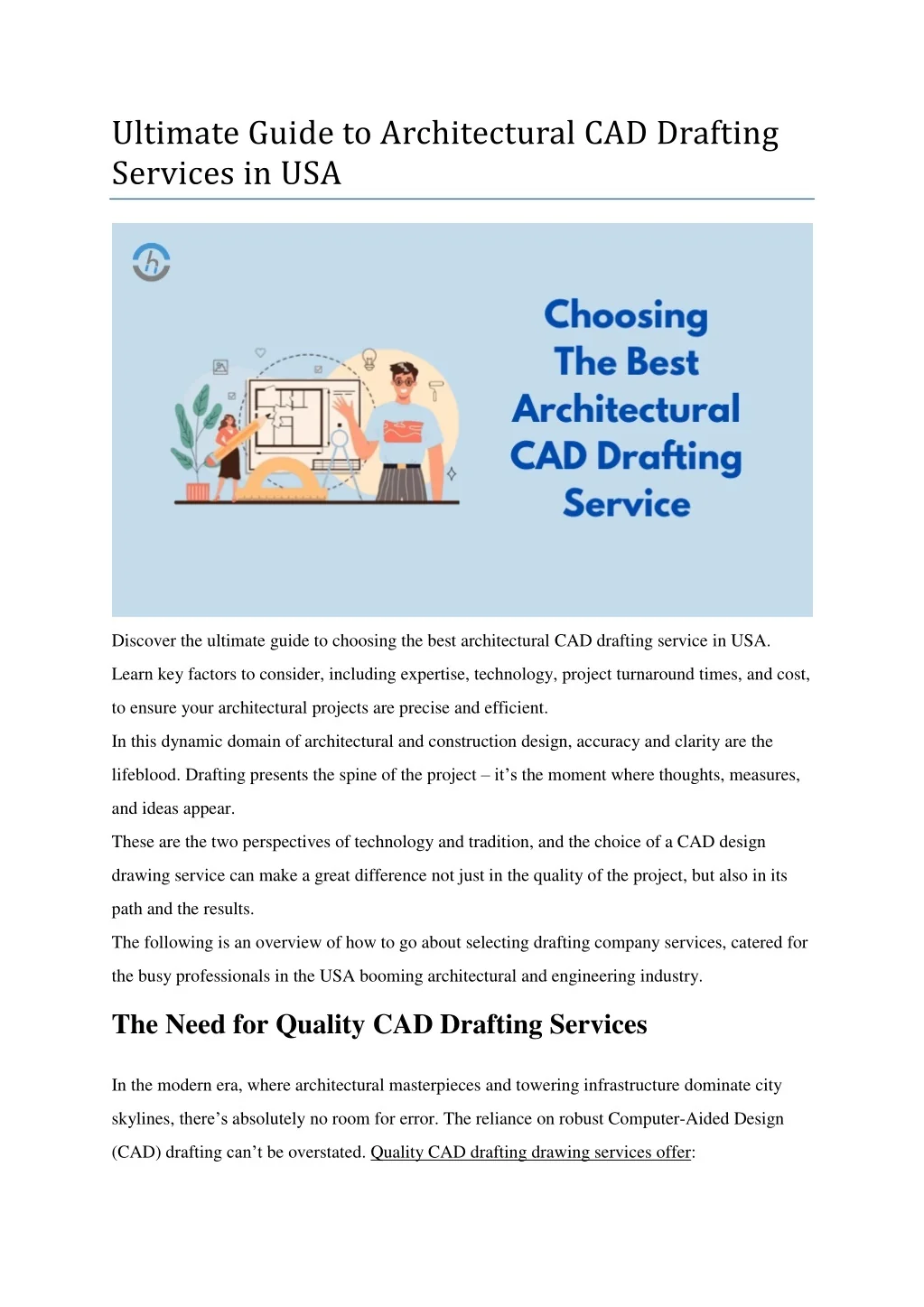 PPT - Ultimate Guide to Architectural CAD Drafting Services in USA ...