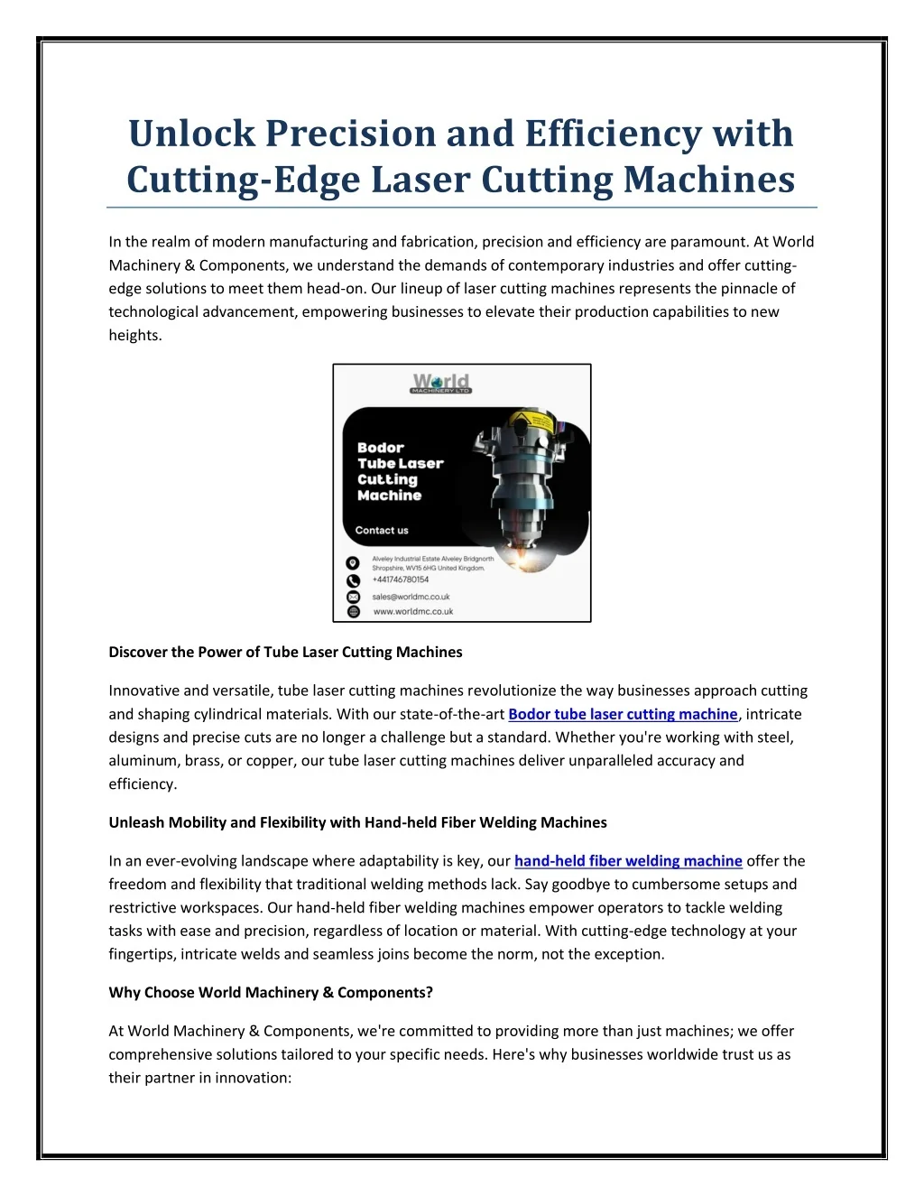 PPT - Unlock Precision and Efficiency with Cutting-Edge Laser Cutting ...