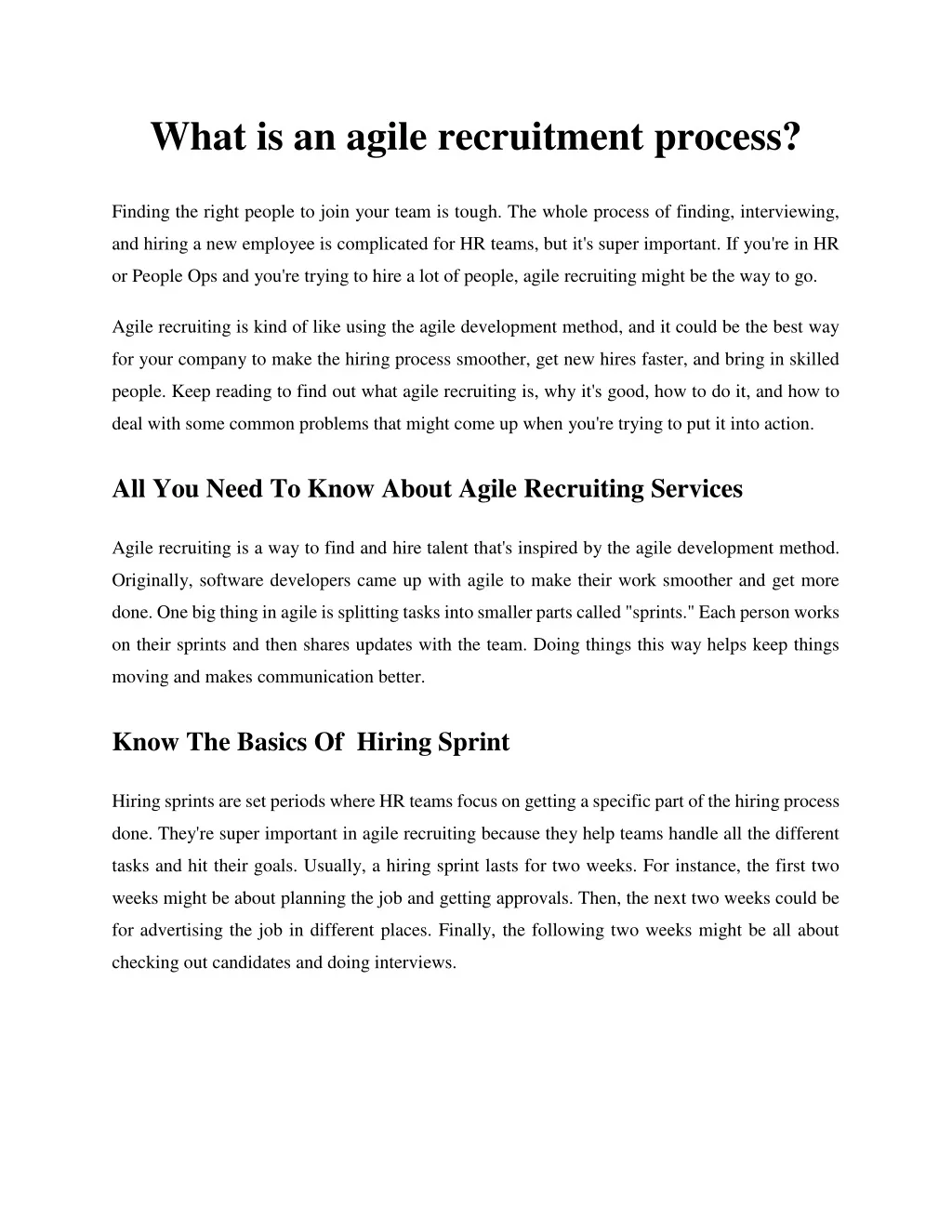 PPT - What is an agile recruitment process PowerPoint Presentation ...