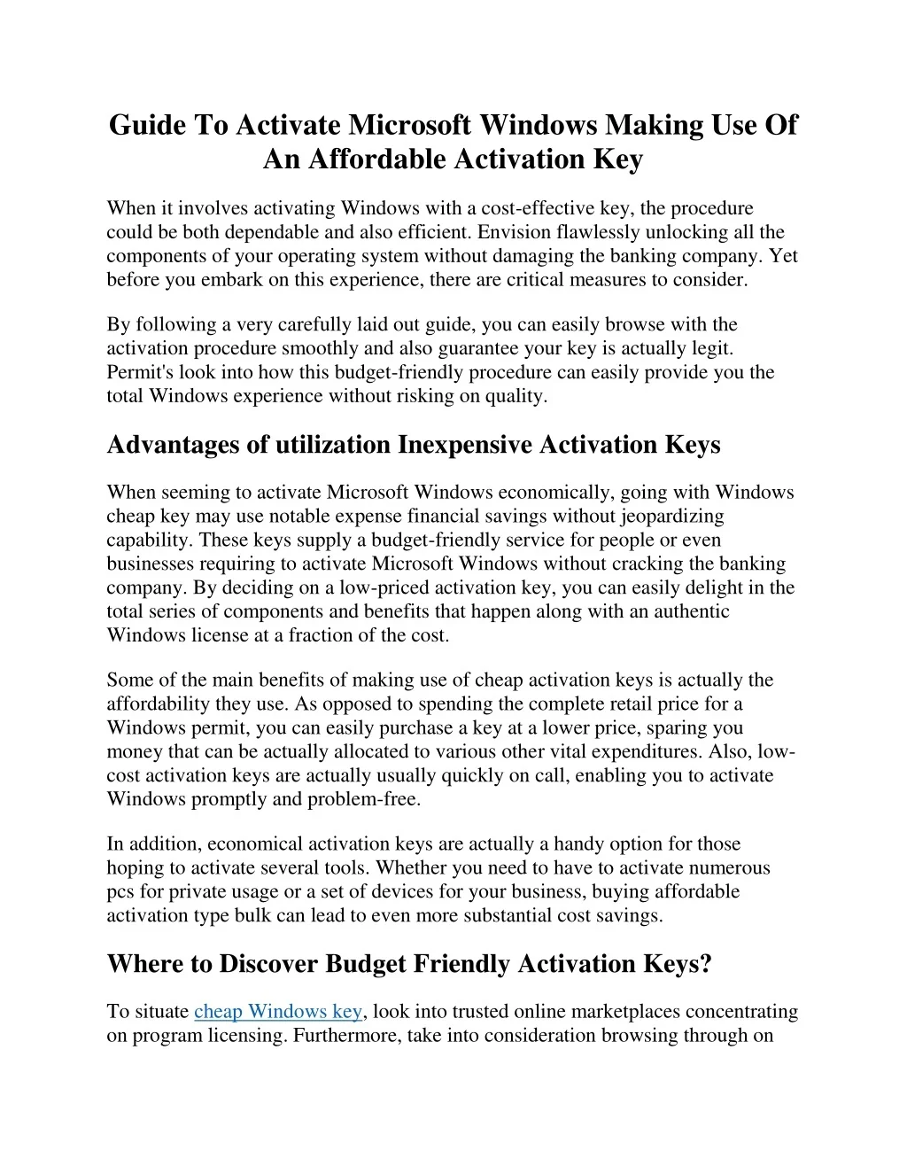 PPT - Guide To Activate Microsoft Windows Making Use Of An Affordable ...