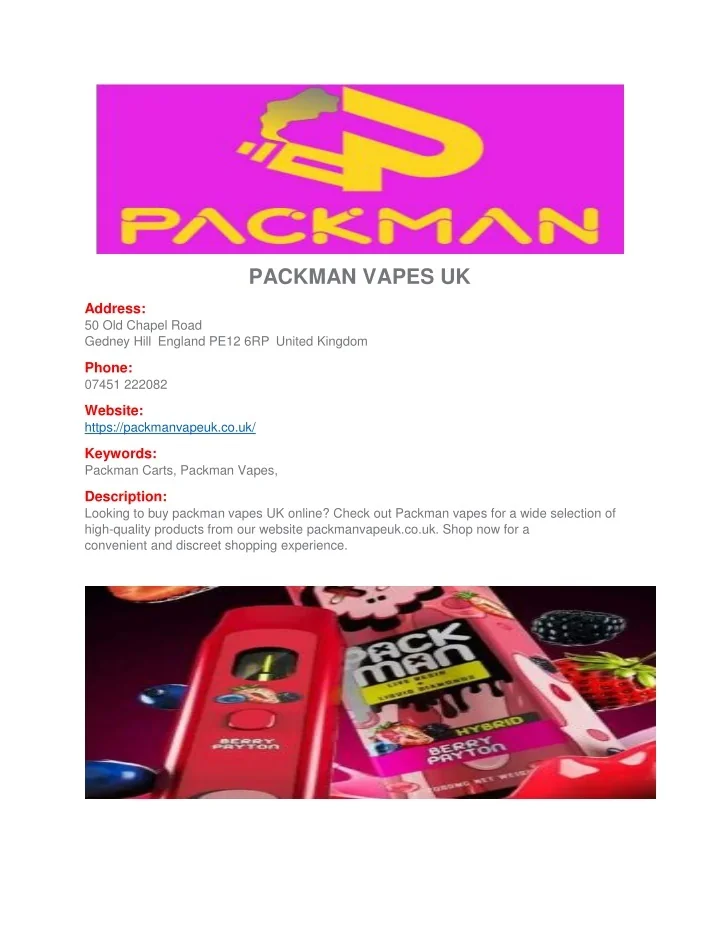 PPT - PACKMAN VAPES UK PowerPoint Presentation, free download - ID:13118349