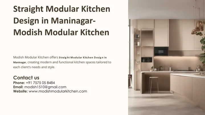 PPT - Straight Modular Kitchen Design in Maninagar, Best Straight ...