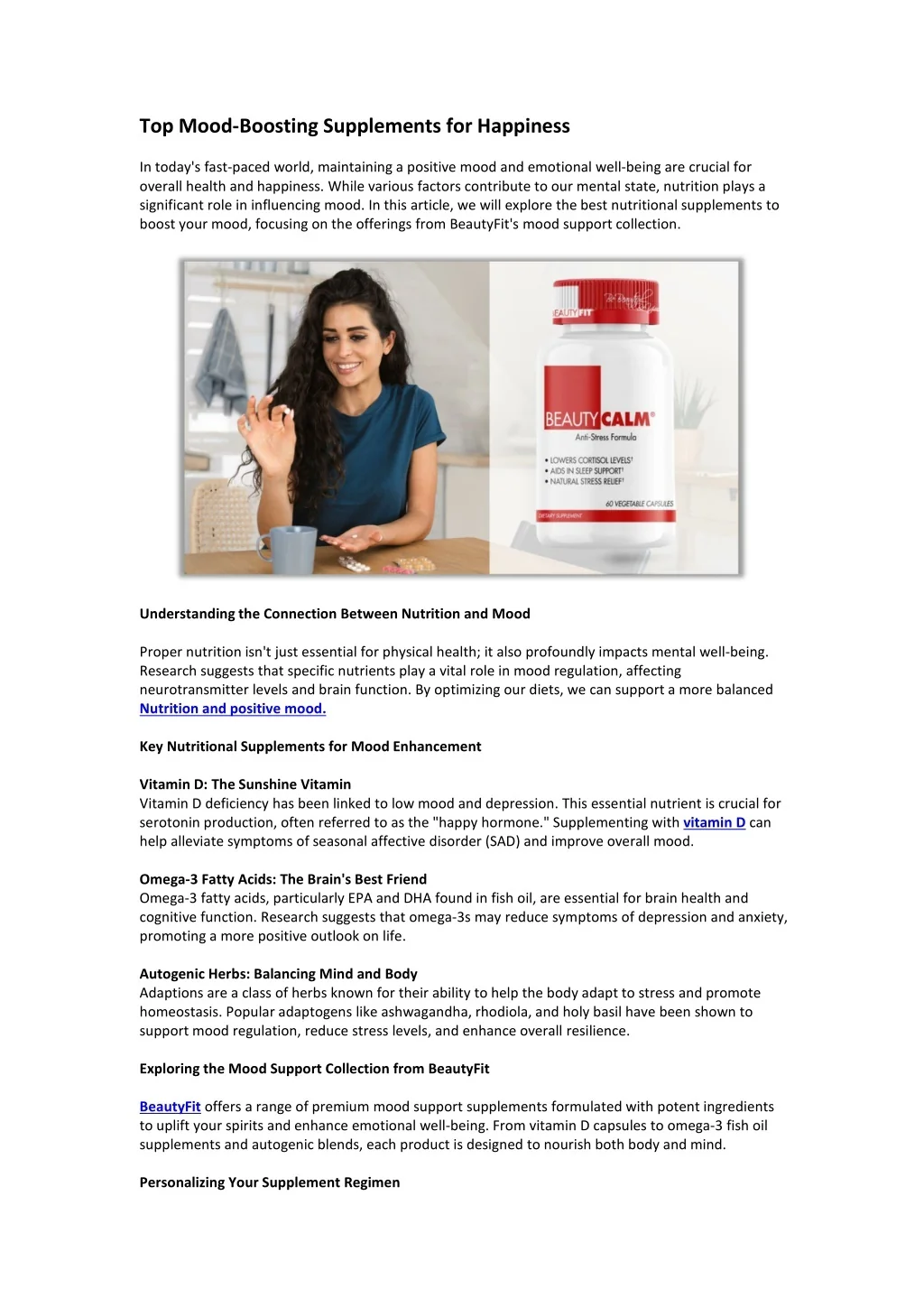 PPT - Top mood-boosting supplements for happiness PowerPoint ...