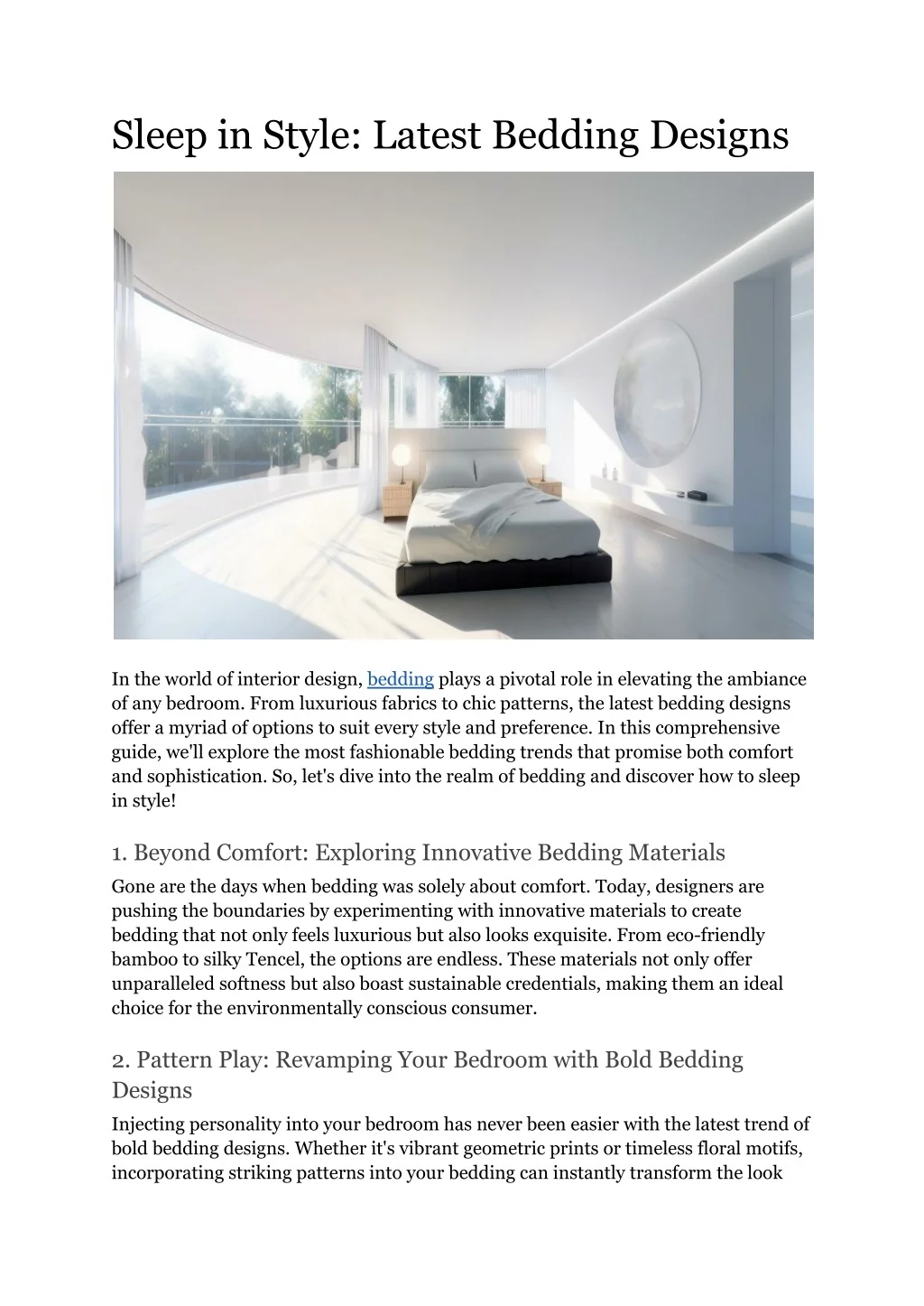 PPT - Sleep in Style_ Latest Bedding Designs PowerPoint Presentation ...