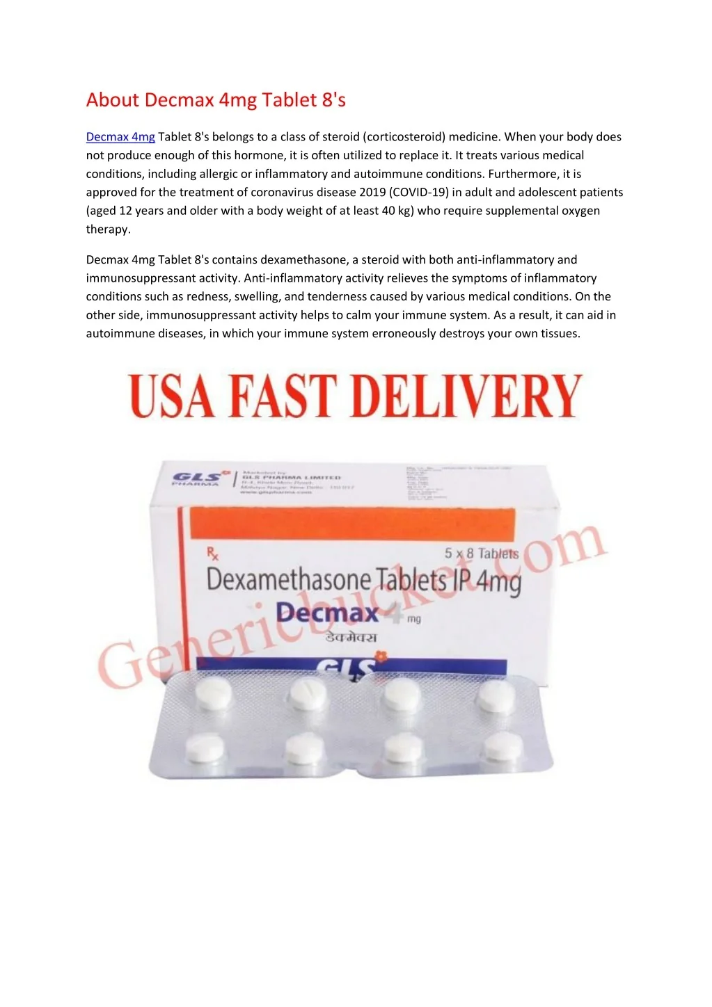 PPT - About Decmax 4mg Tablet 8 PowerPoint Presentation, free download ...