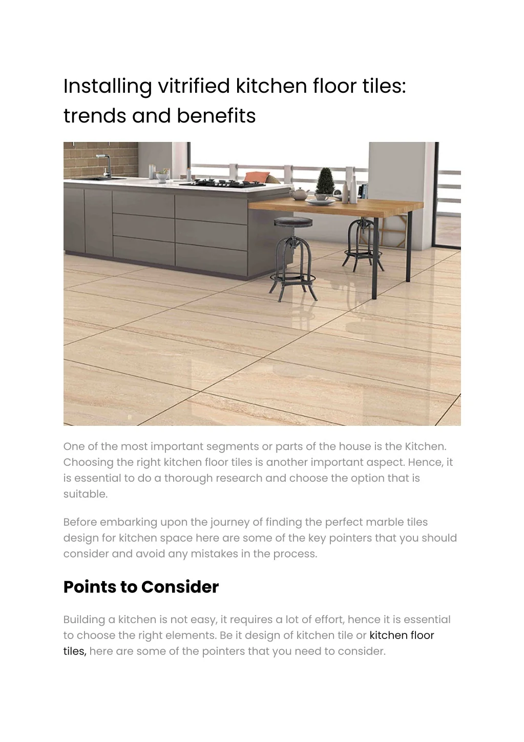 PPT - Installing vitrified kitchen floor tiles PowerPoint Presentation ...