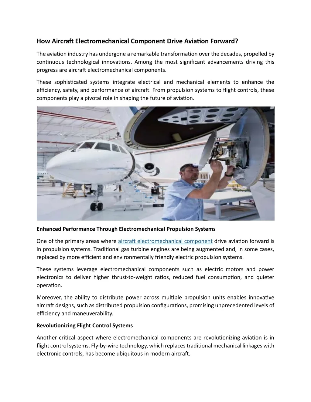 PPT - How Aircraft Electromechanical Component Drive Aviation Forward ...