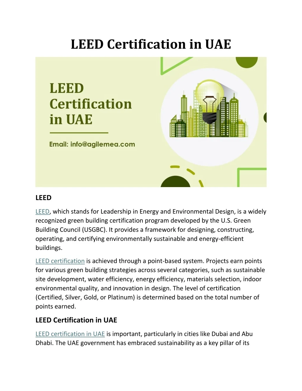 PPT - LEED Certification in UAE PowerPoint Presentation, free download - ID:13143534