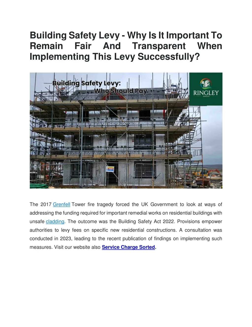 PPT - Building Safety Levy - Why Is It Important To Remain Fair And ...