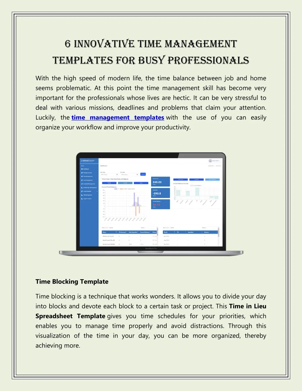 PPT - 6 Innovative Time Management Templates for Busy Professionals ...