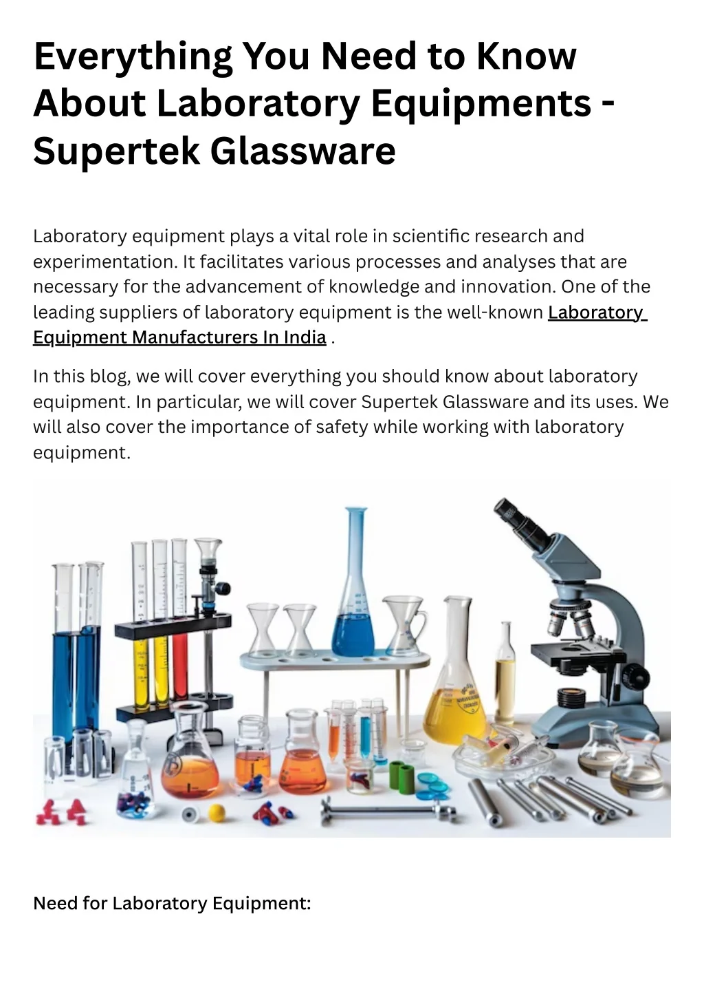 PPT - Everything You Need to Know About Laboratory Equipments-Supertek Glassware PowerPoint ...