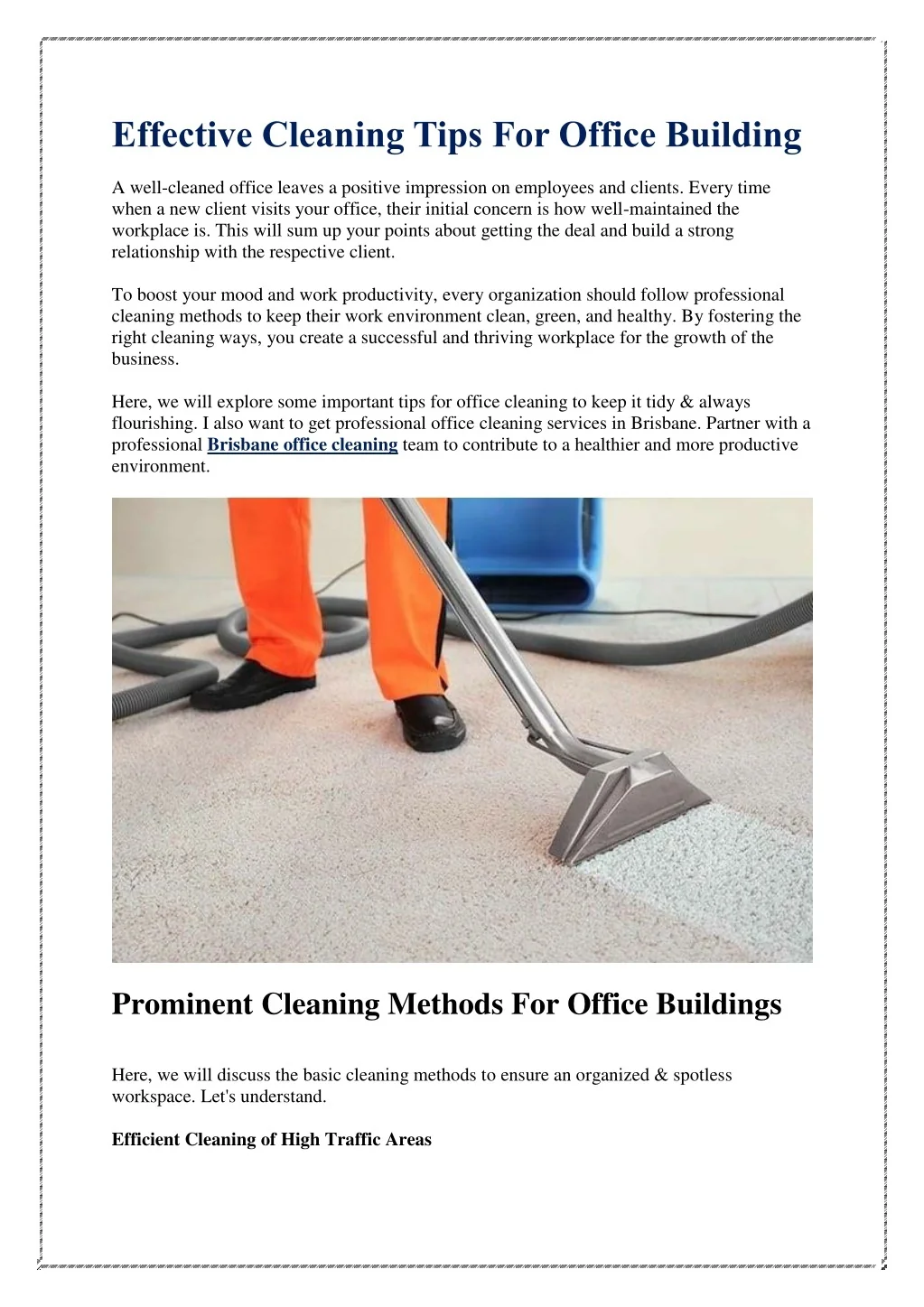 PPT - Effective Cleaning Tips For Office Building PowerPoint ...