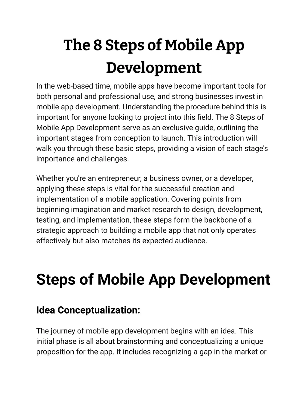 PPT - The 8 Steps of Mobile App Development PowerPoint Presentation ...