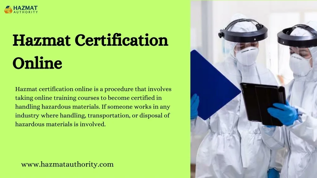 PPT - Hazmat Certification PowerPoint Presentation, free download - ID ...