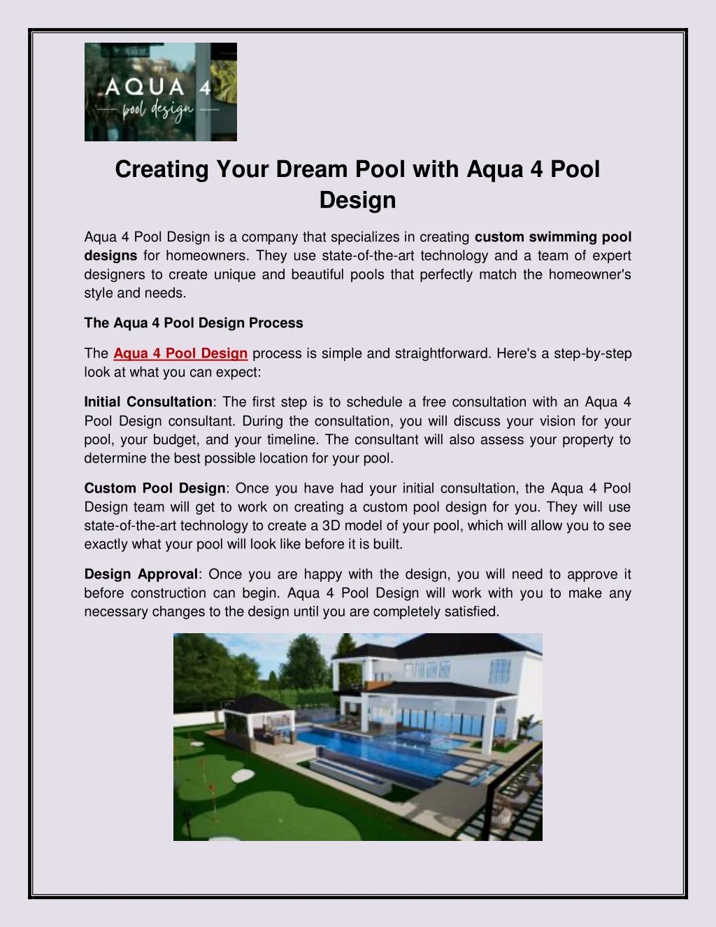 PPT - Creating Your Dream Pool with Aqua 4 Pool Design PowerPoint ...