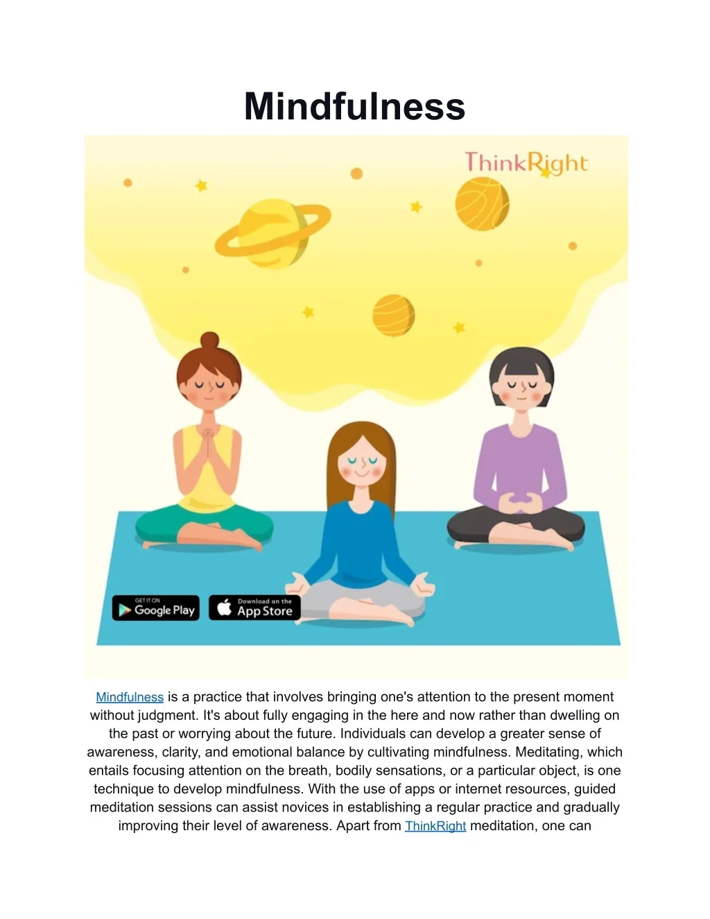 PPT - Mindfulness _ ThinkRight PowerPoint Presentation, free download ...