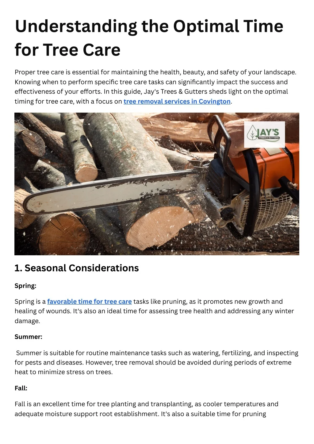 PPT - Understanding the Optimal Time for Tree Care PowerPoint ...