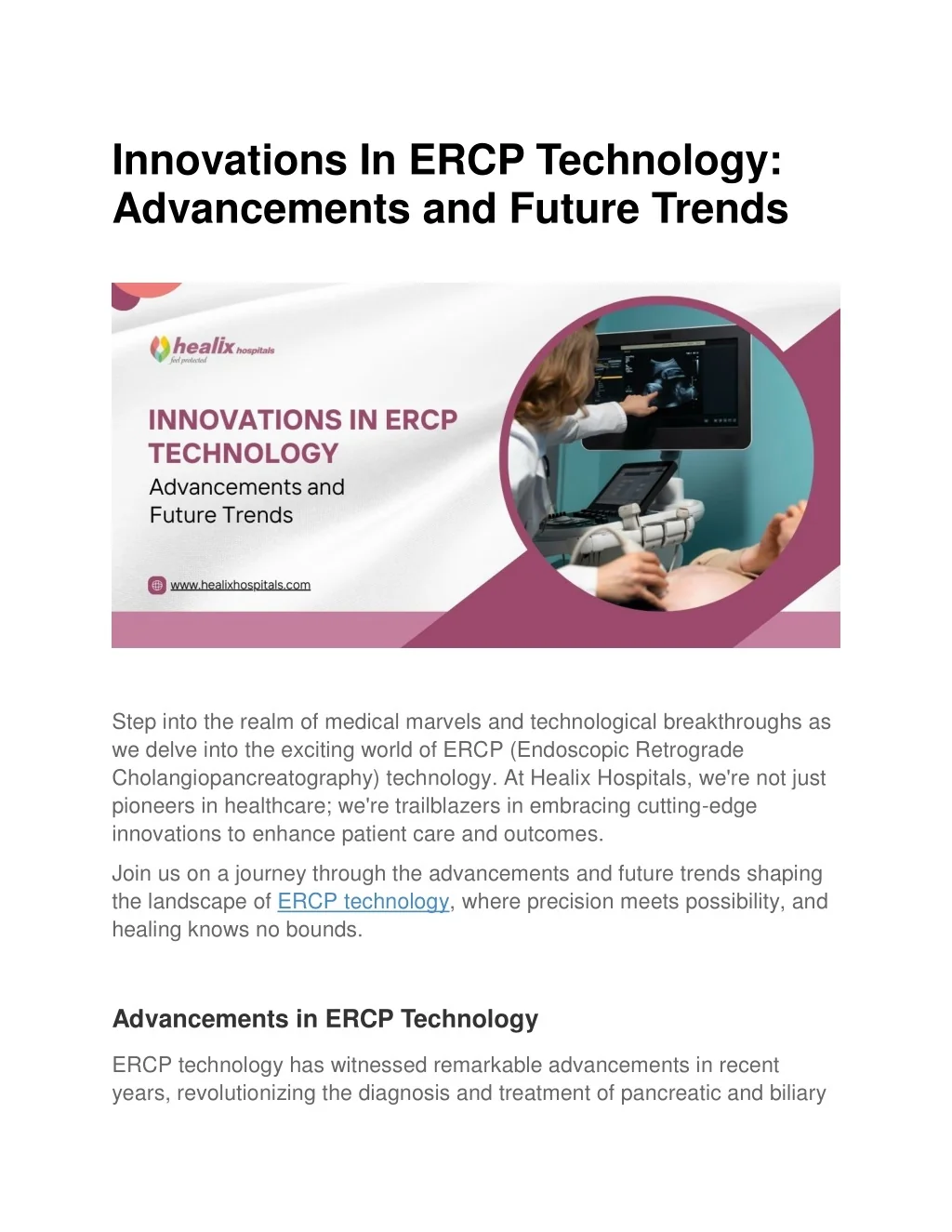 PPT - Innovations In ERCP Technology Advancements And Future Trends ...
