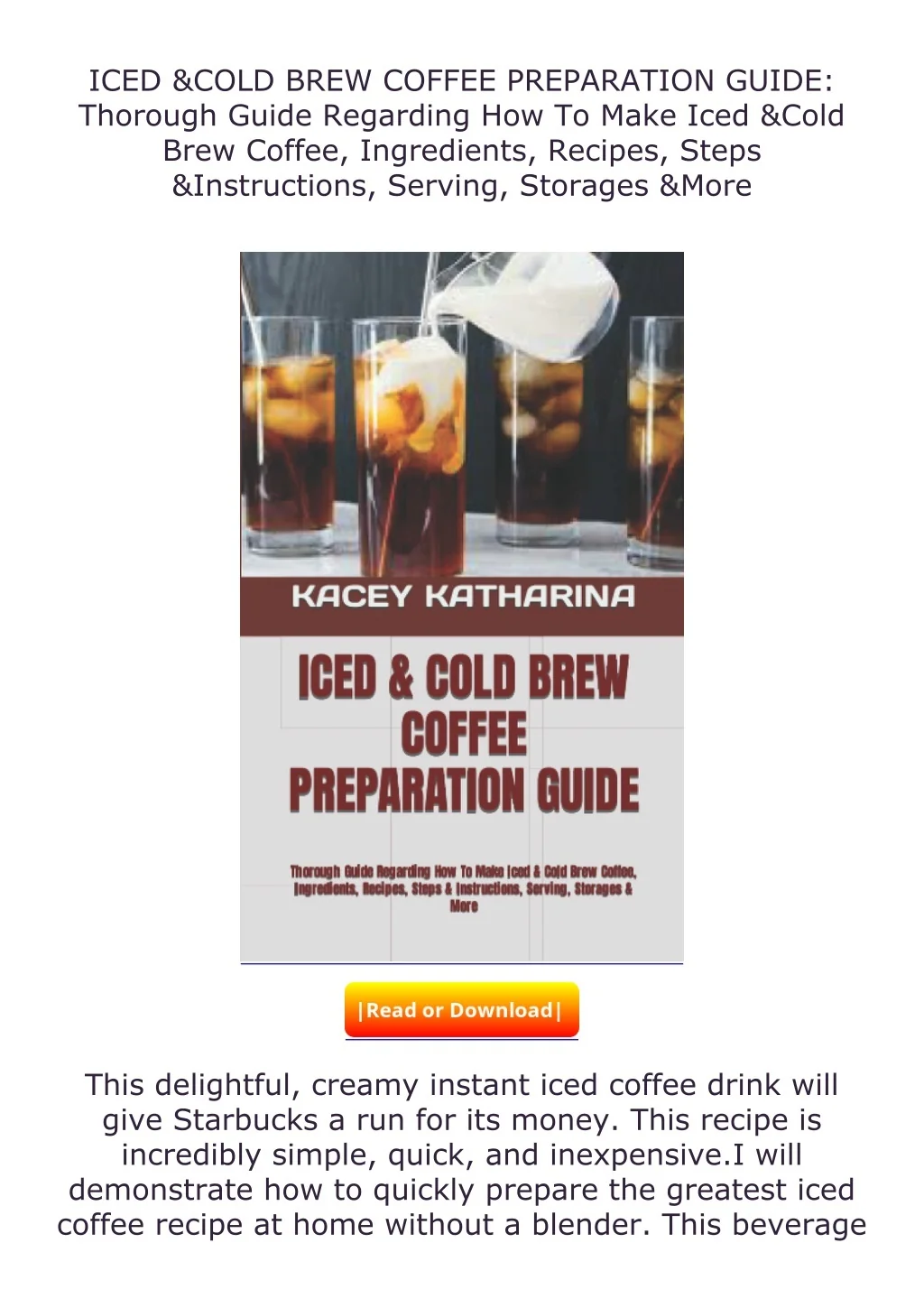 PPT - ICED--COLD-BREW-COFFEE-PREPARATION-GUIDE-Thorough-Guide-Regarding ...