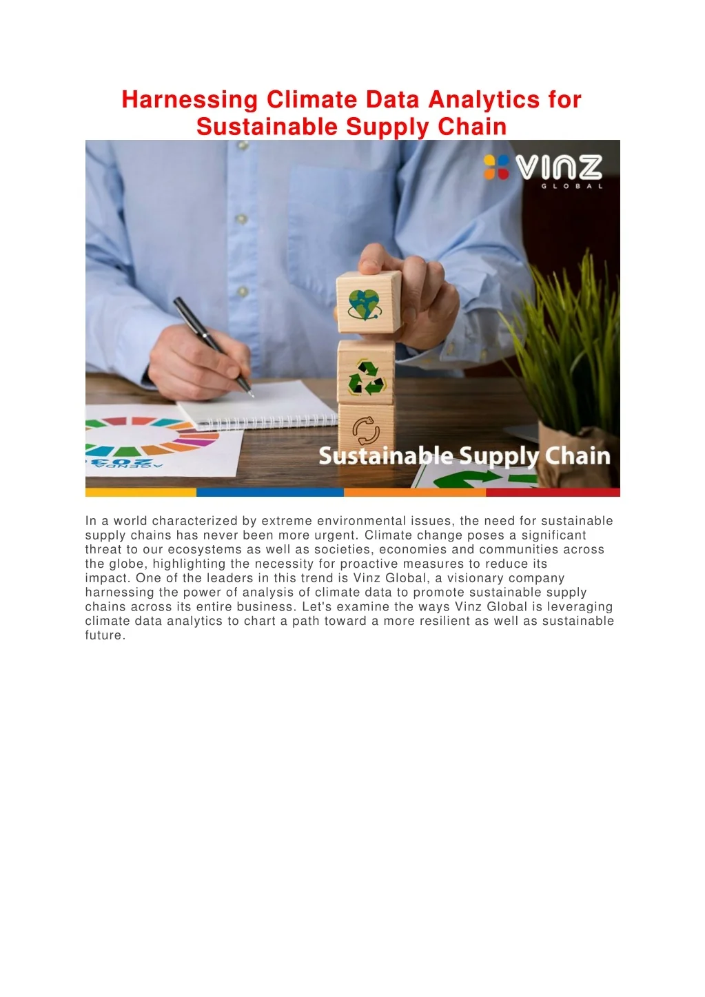 PPT - Harnessing Climate Data Analytics for Sustainable Supply Chain ...